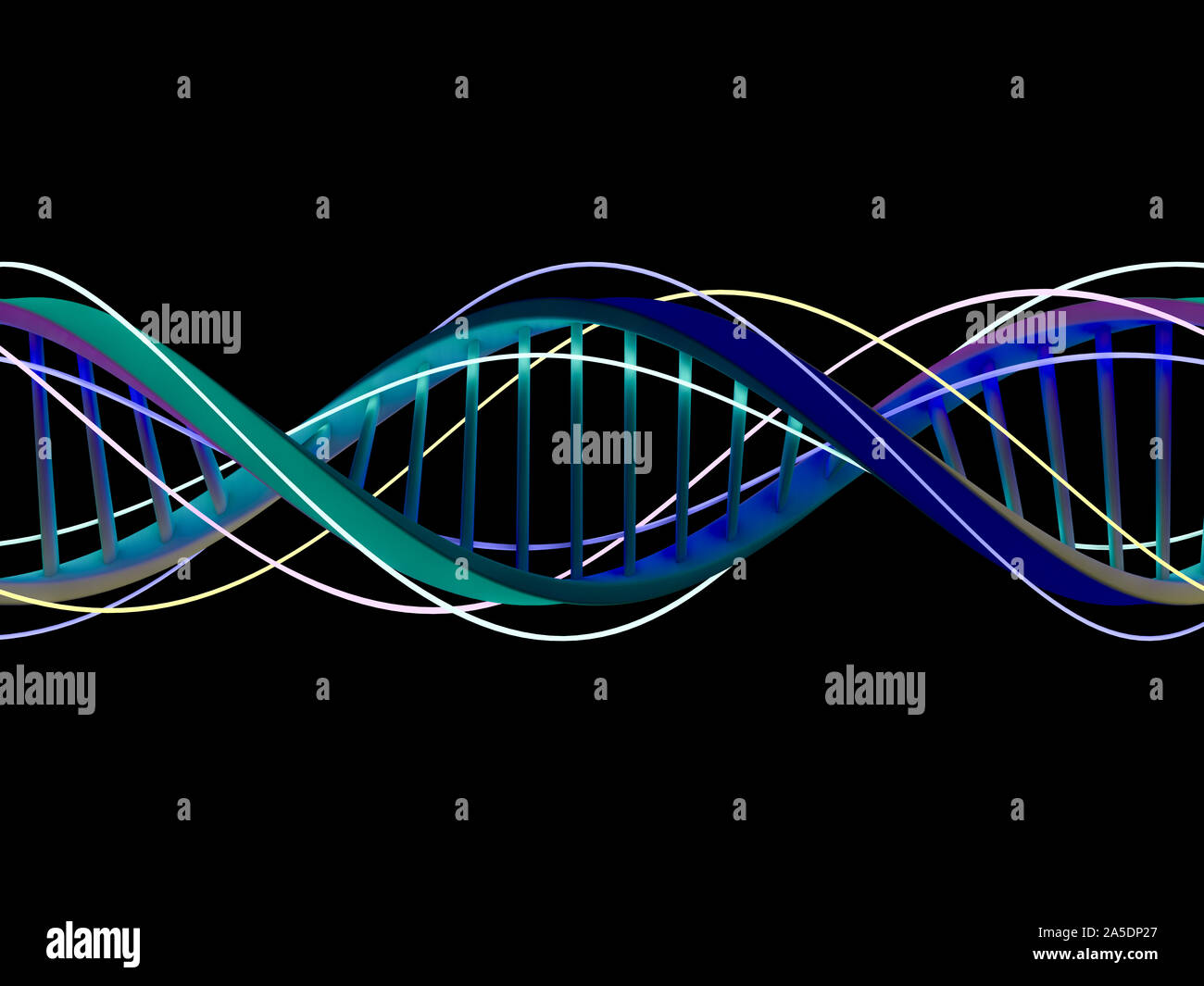 DNA chain. Abstract scientific background. Beautiful illustraion ...