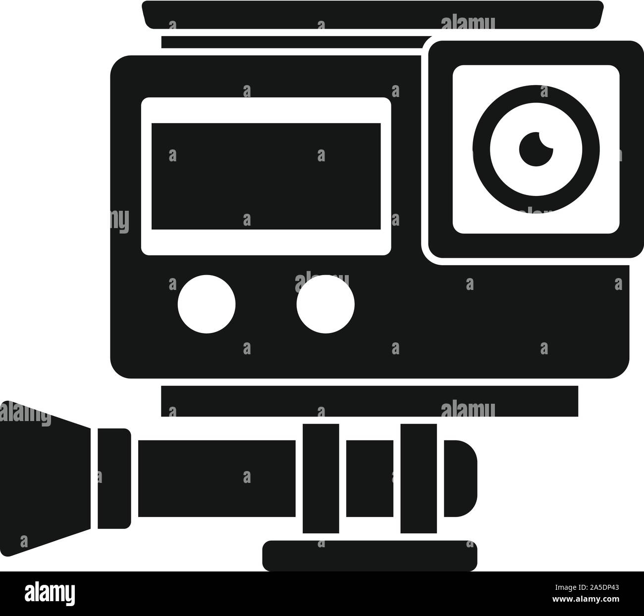 Digital action camera icon. Simple illustration of digital action ...