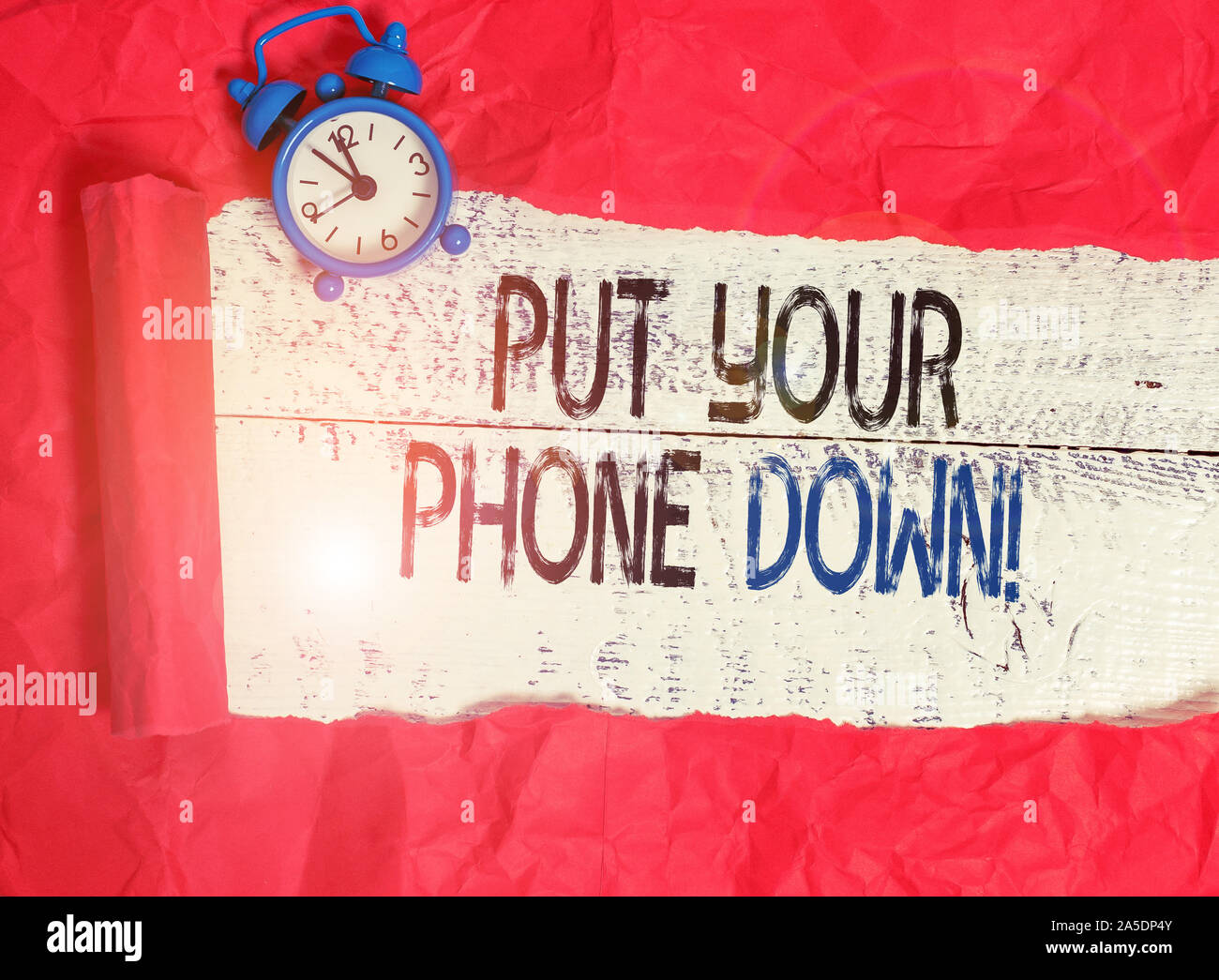 Writing note showing Put Your Phone Down. Business concept for end ...