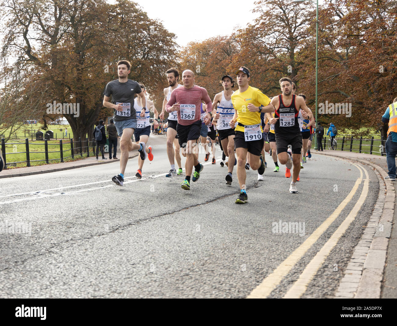 Group of runners in the Cambridge Town and Gown 10k run 20th Oct 2019 ...