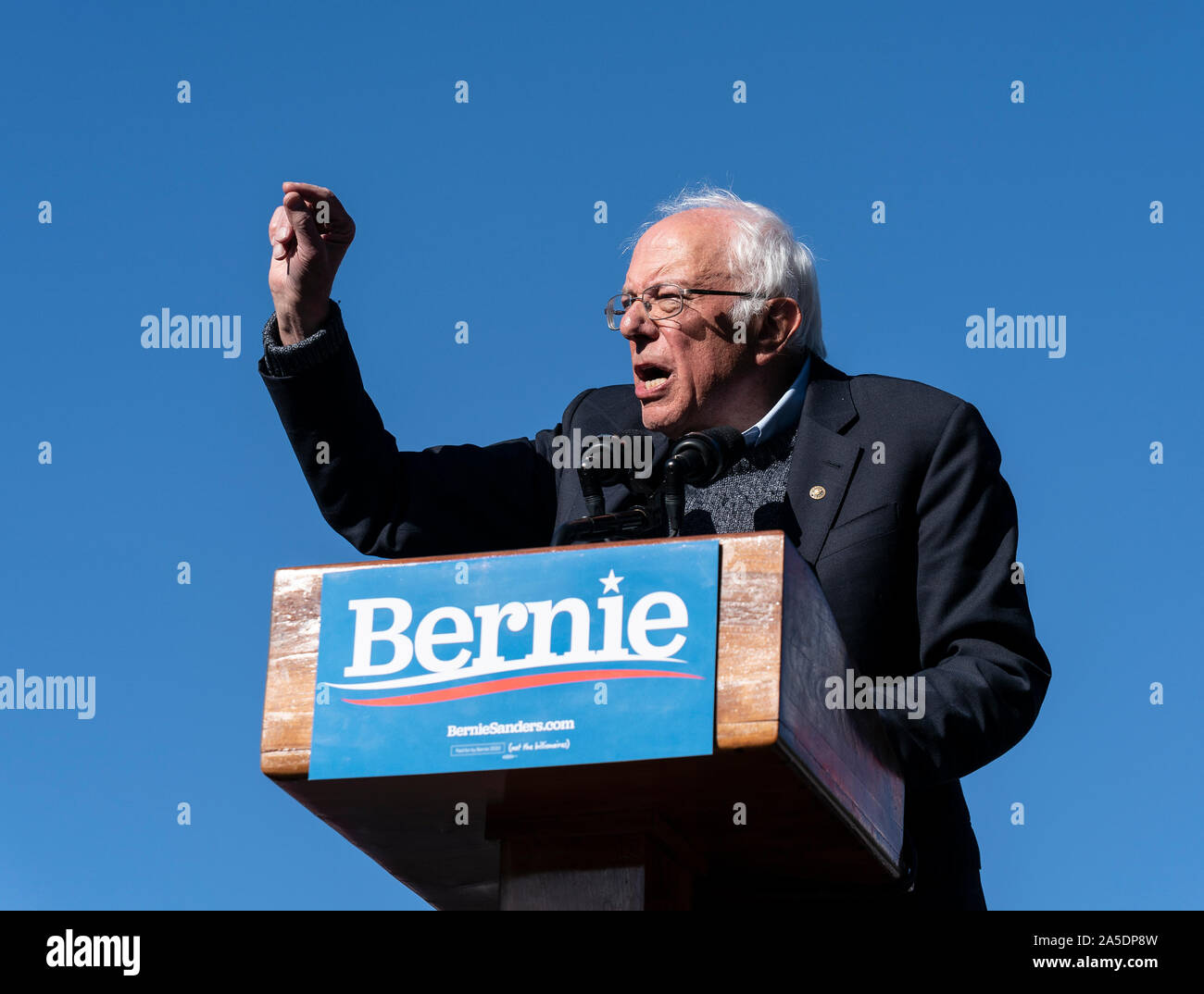 New York, United States. 19th Oct, 2019. U.S. Senator Bernie Sanders ...