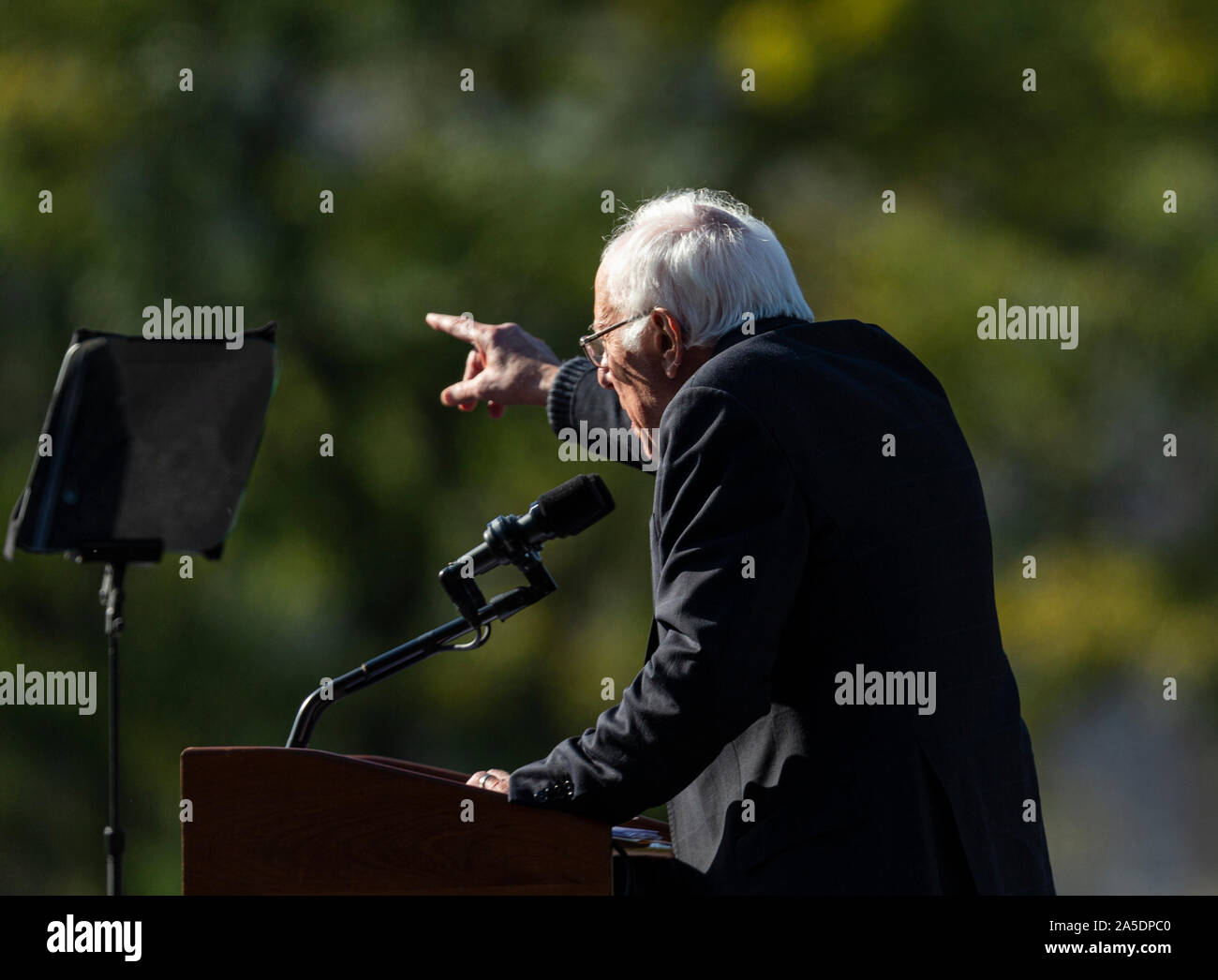New York, United States. 19th Oct, 2019. U.S. Senator Bernie Sanders ...
