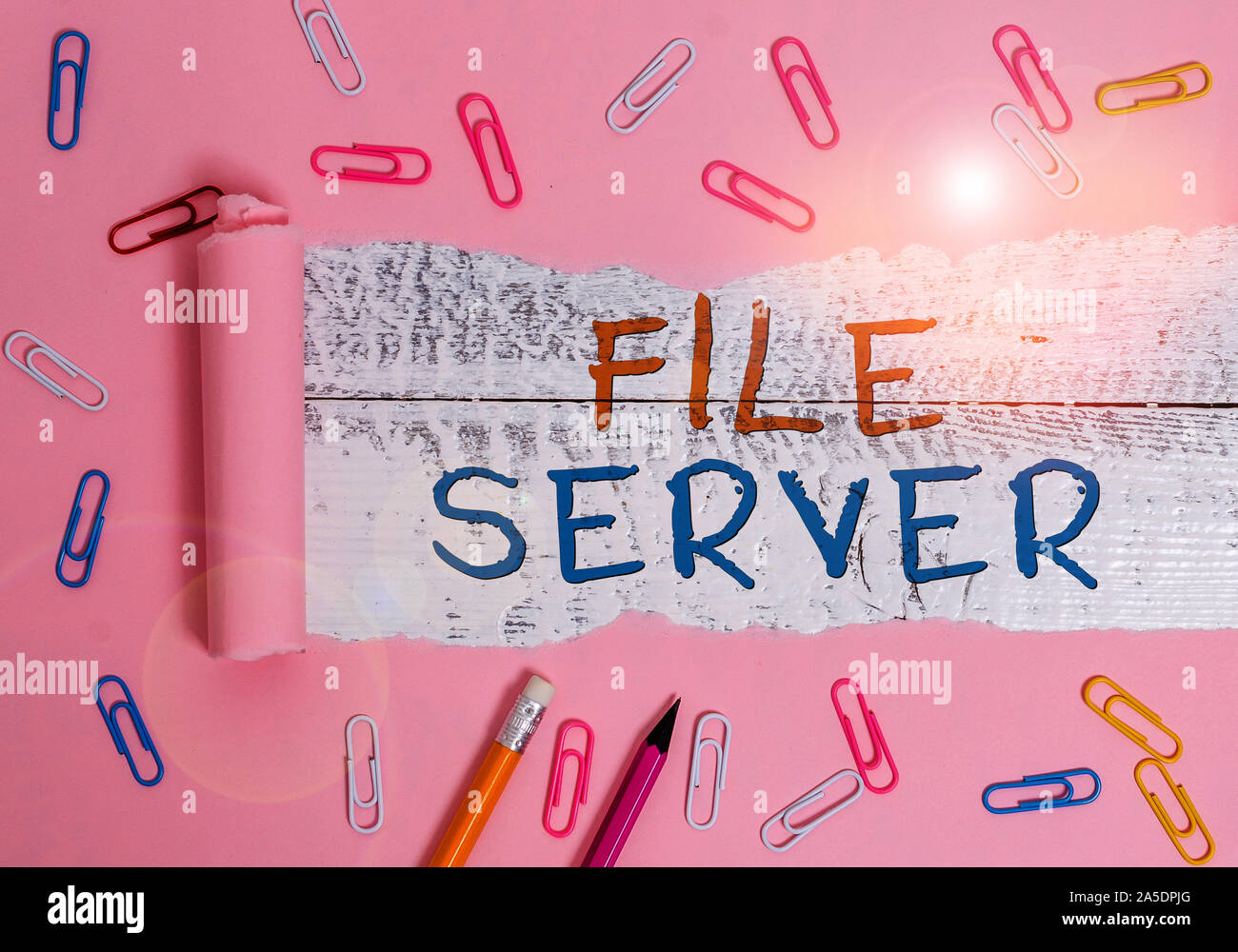 Writing note showing File Server. Business concept for device which controls access to ...
