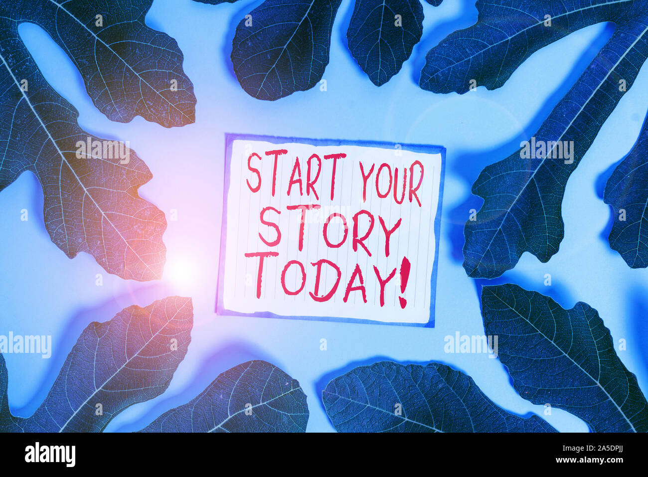 Handwriting text writing Start Your Story Today. Conceptual photo work hard on yourself and ...