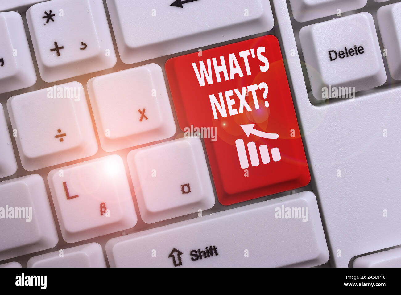 Text sign showing What S Next Question. Business photo text asking ...