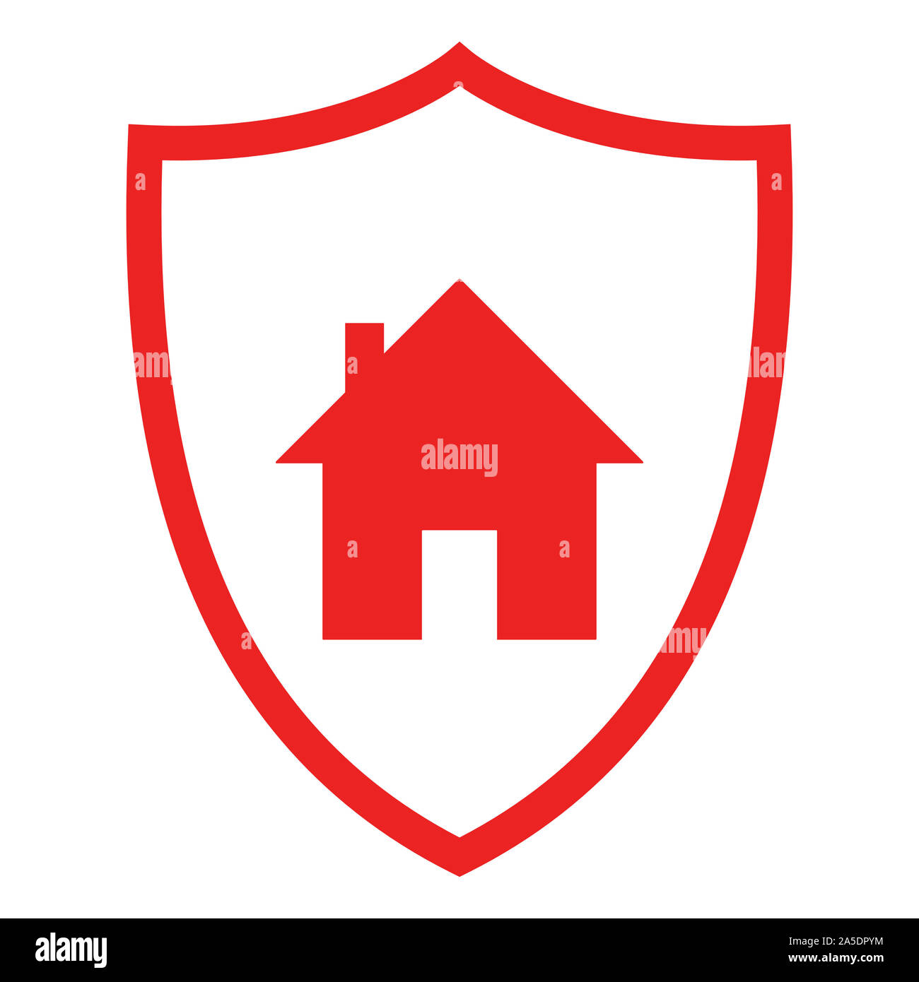 Home and shield Stock Photo - Alamy