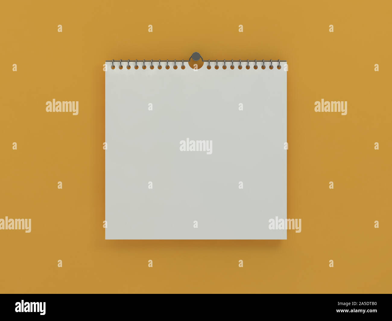 Blank design square calendar template with soft shadows. 3D rendering ...