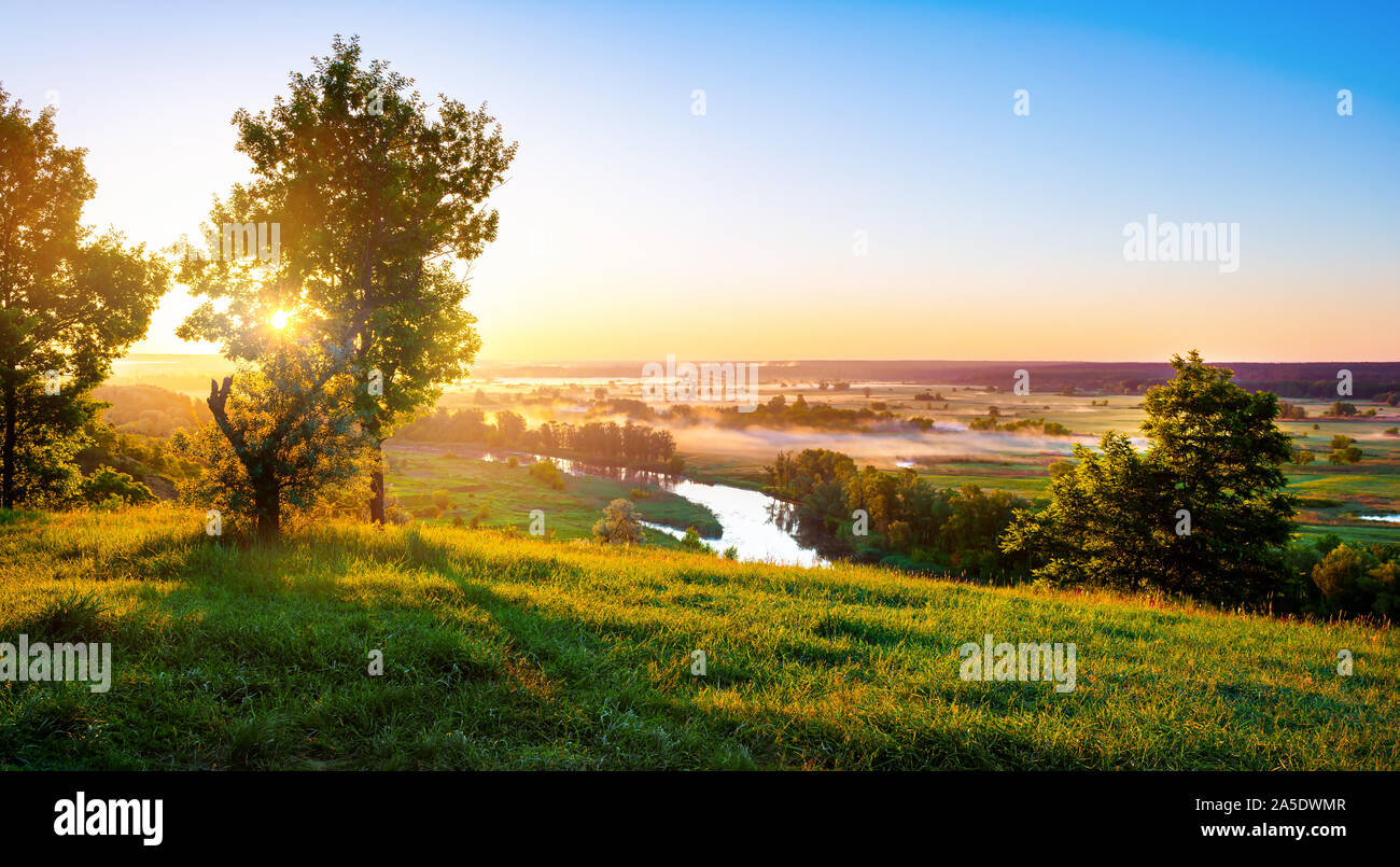 Summer sundown over river hi-res stock photography and images - Alamy