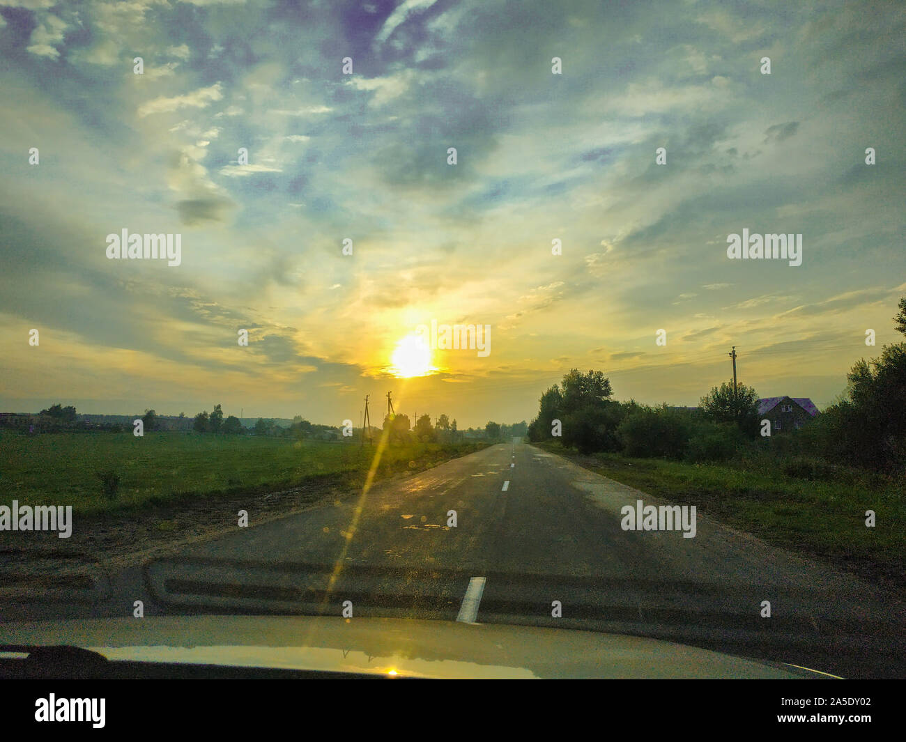 Sun shine on highway hi-res stock photography and images - Alamy