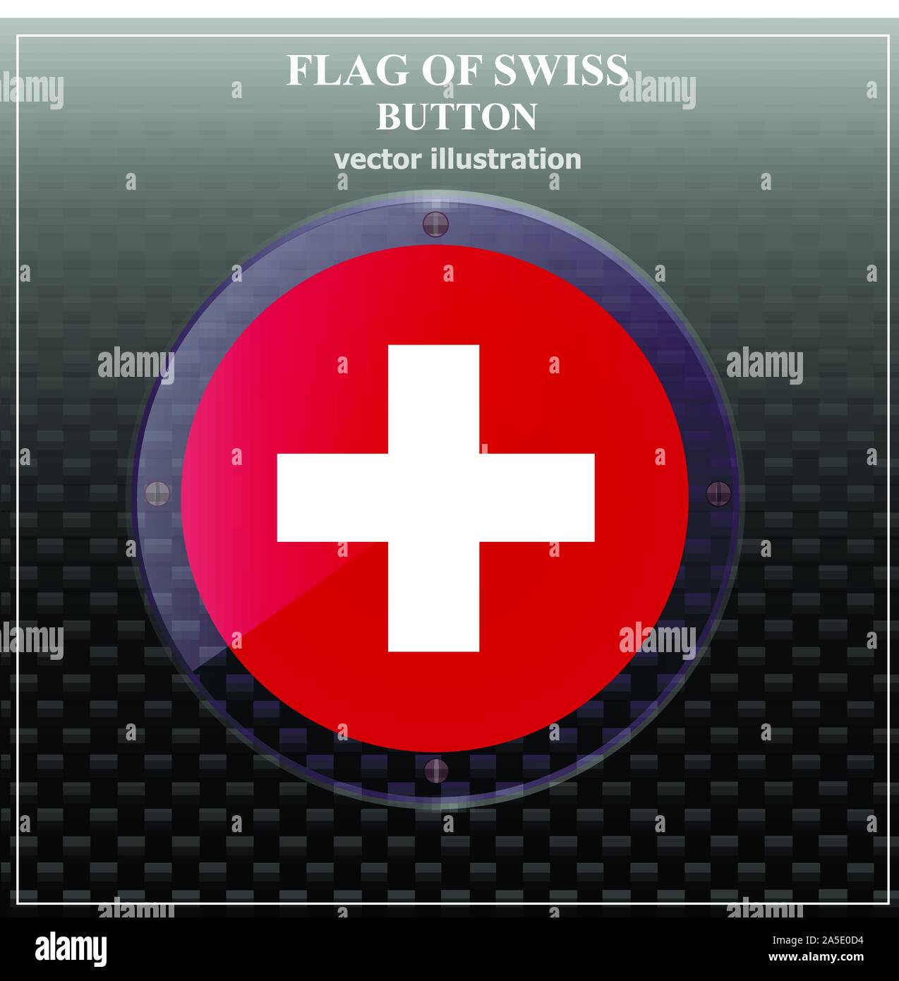 Bright transparent button with flag of Swiss. Swiss National Day banner ...