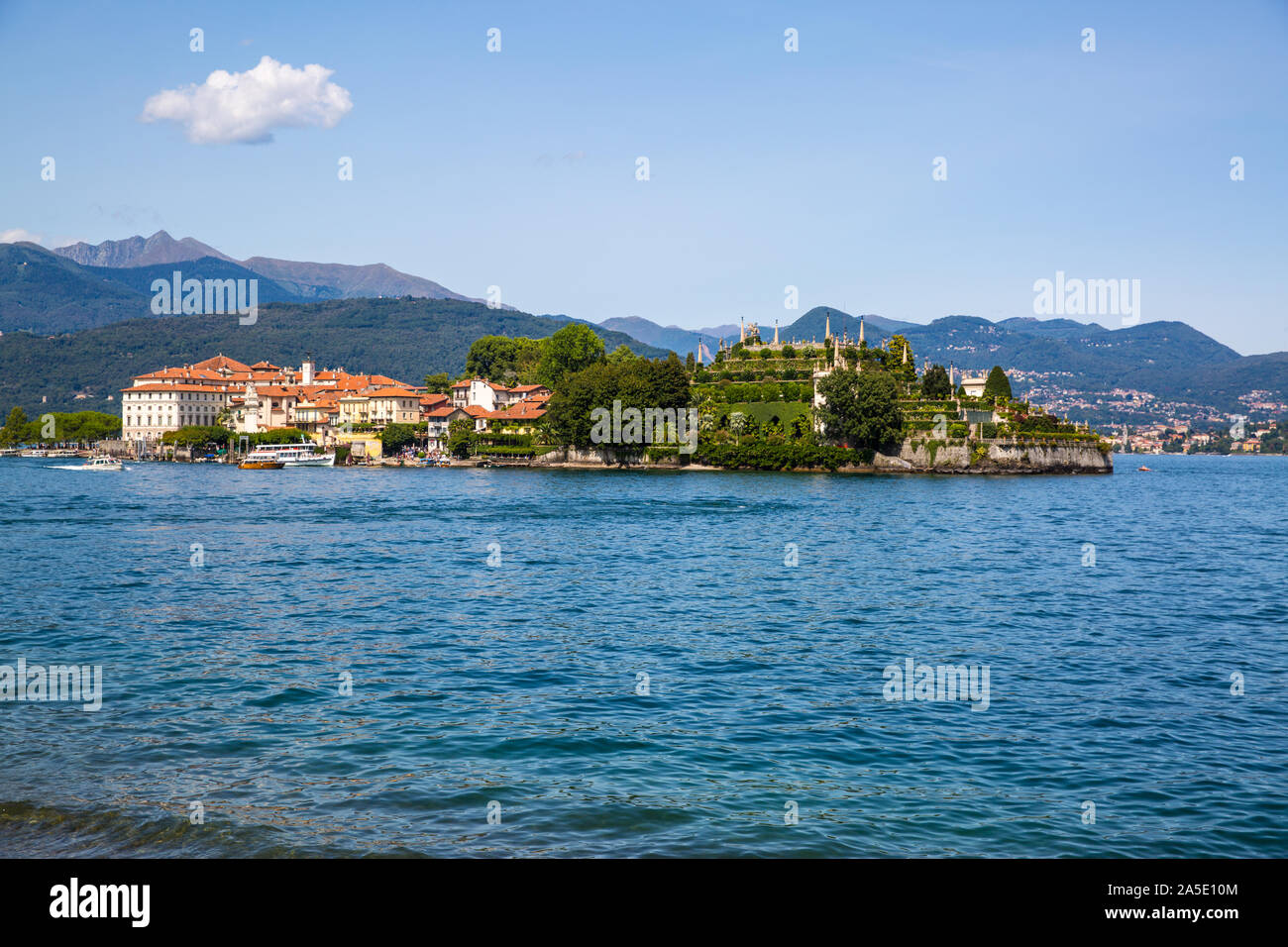 Lake Maggiore and Isola Bella island, Italy. Summertime Stock Photo - Alamy