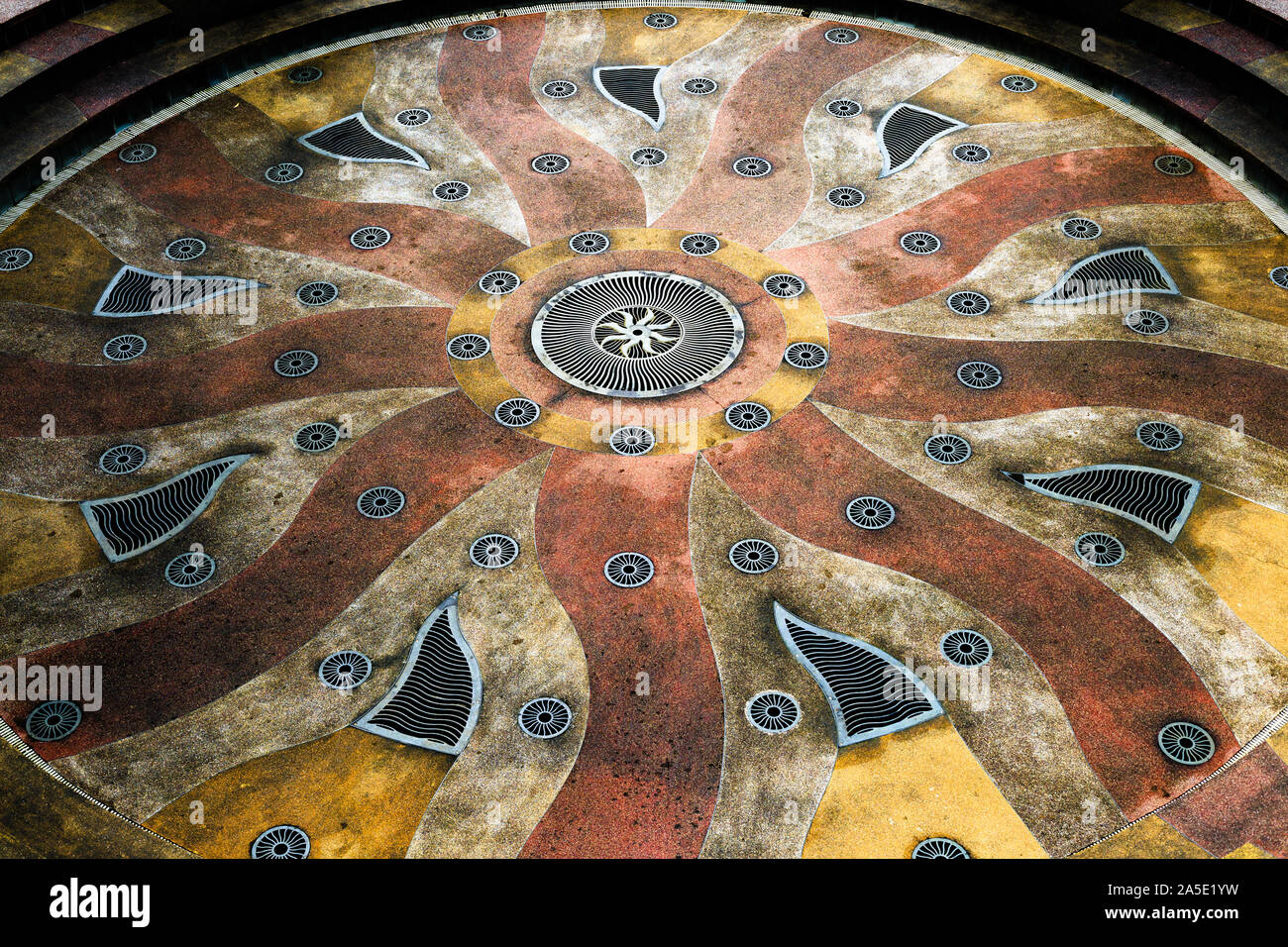 vintage style circle plaza pattern aerial view Stock Photo - Alamy