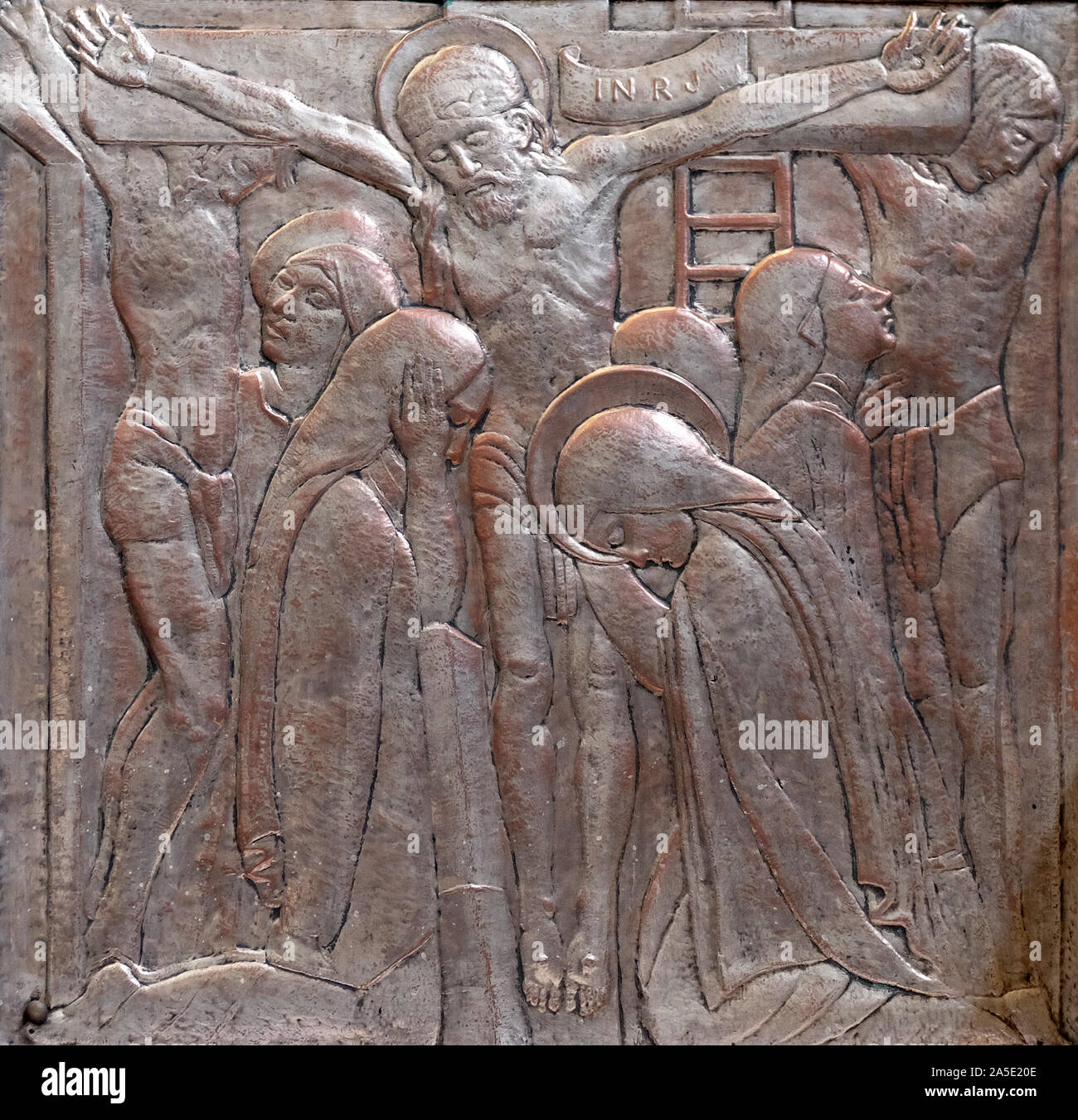 Crucifixion, altar of the Sacred Heart of Jesus in the church of Saint ...