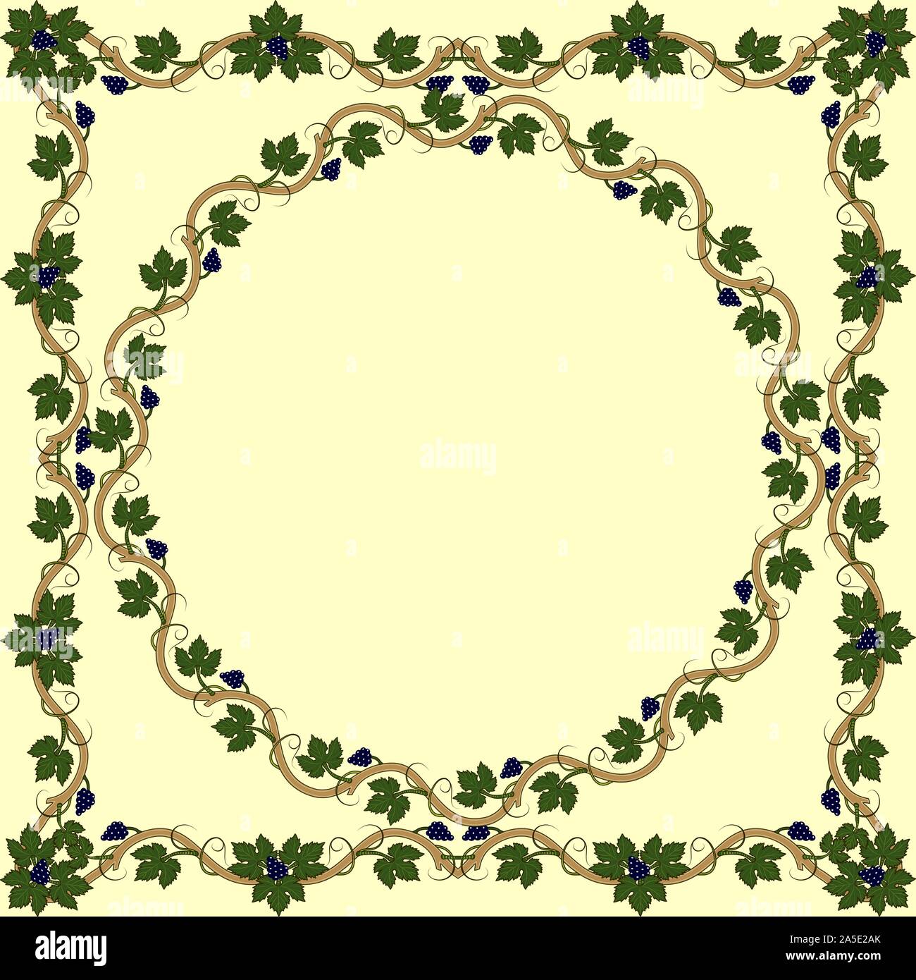 Grape frame Stock Vector Images - Alamy
