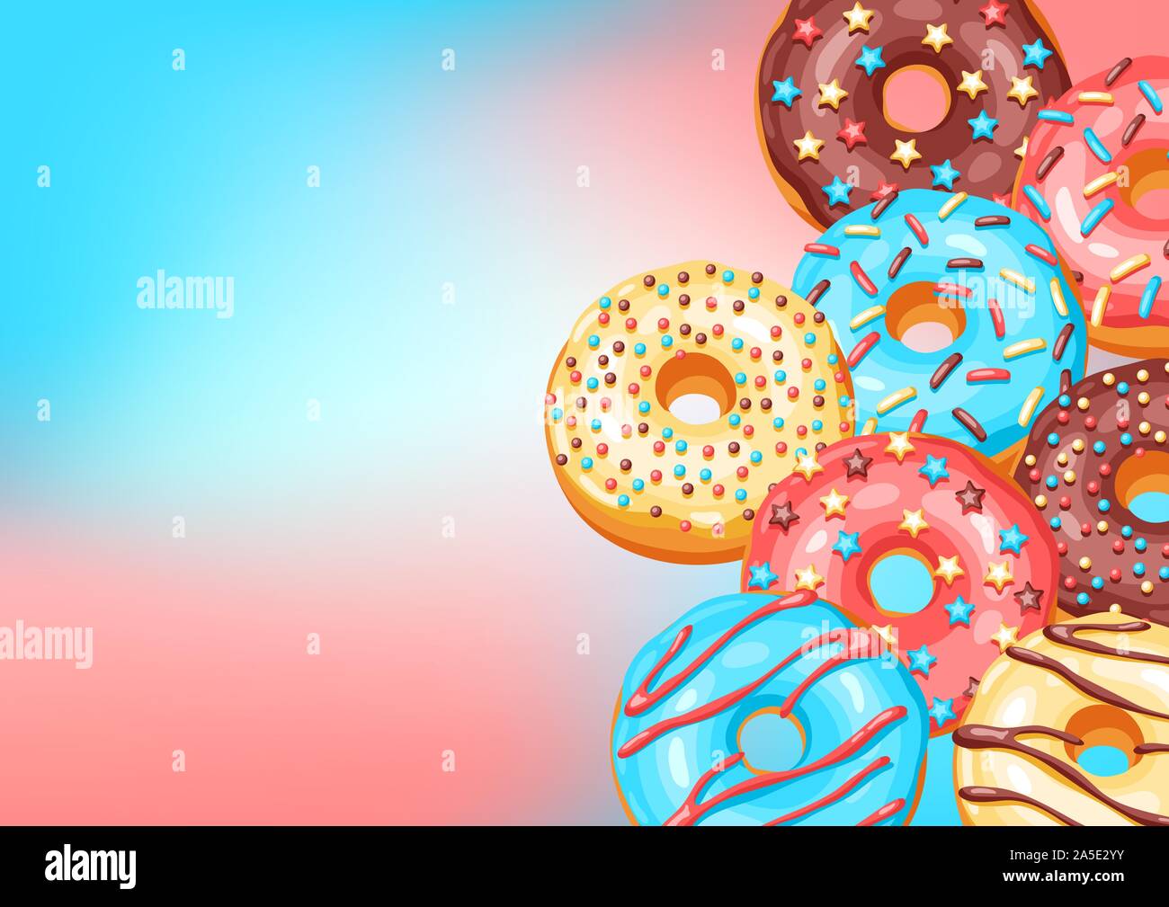 Donut advertising Stock Vector Images - Alamy