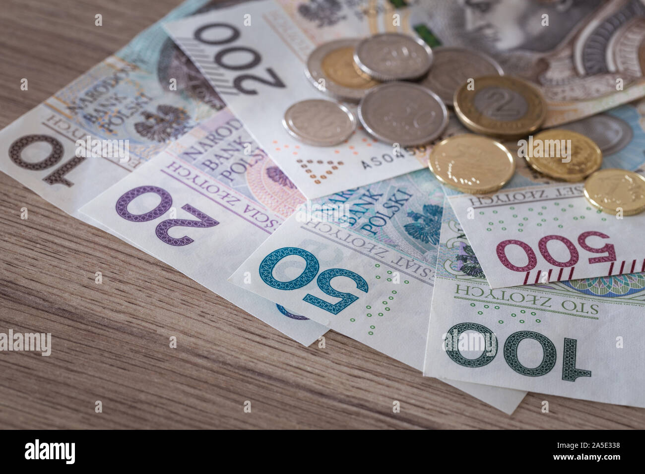 Polish money, all denominations,banknotes and coins Stock Photo - Alamy