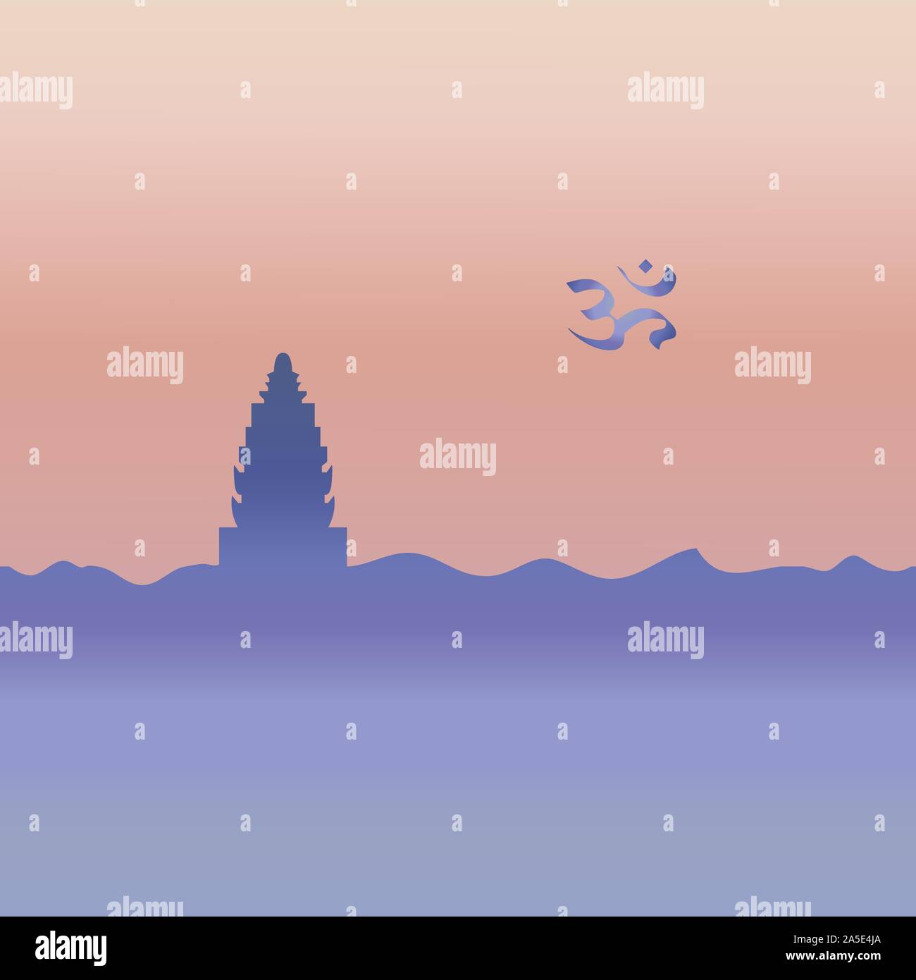 Om symbol temple Stock Vector Images - Alamy