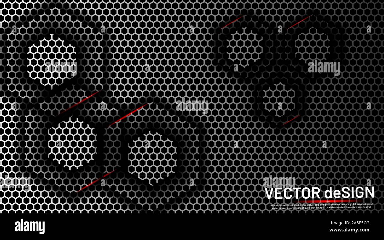 Vector Background Hexagonal geometric pattern with embossed shapes ...