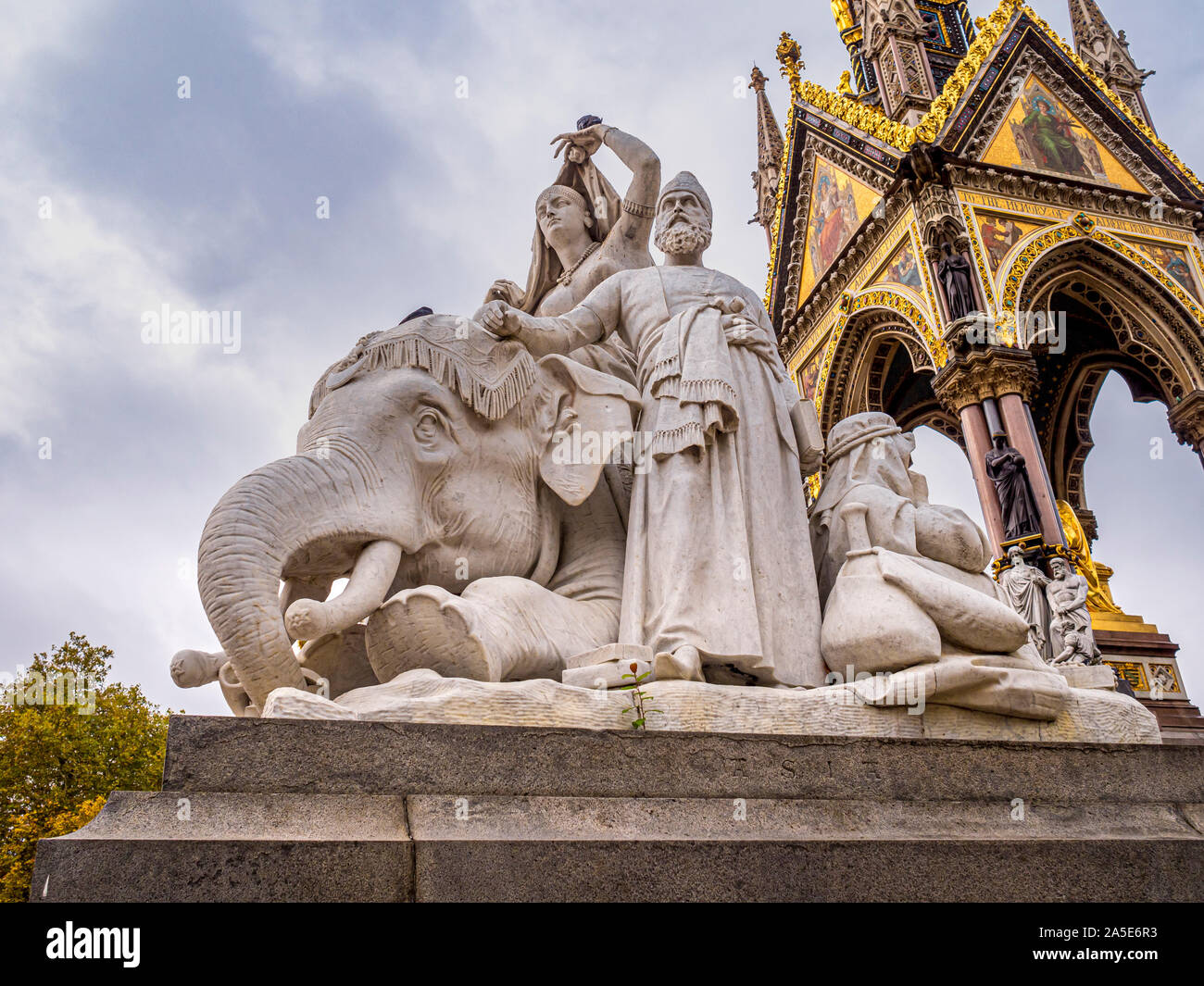 Albert Memorial in Kensington Gardens, London, commissioned by Queen ...