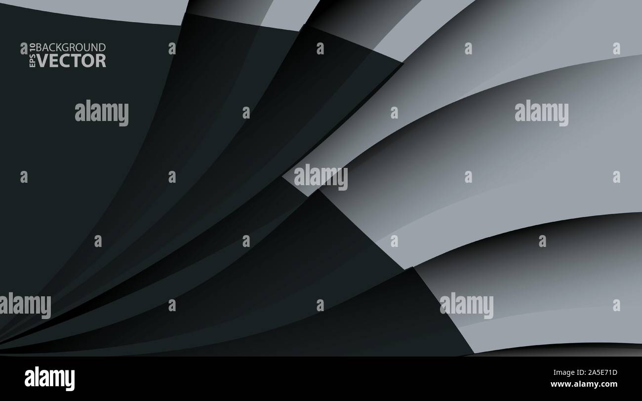 Abstract vector background with dark gray metal layers Stock Vector ...
