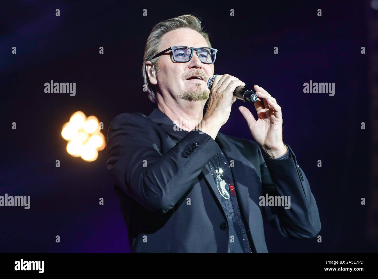 19 October 2019, Baden-Wuerttemberg, Stuttgart: Singer Nik P. performs ...