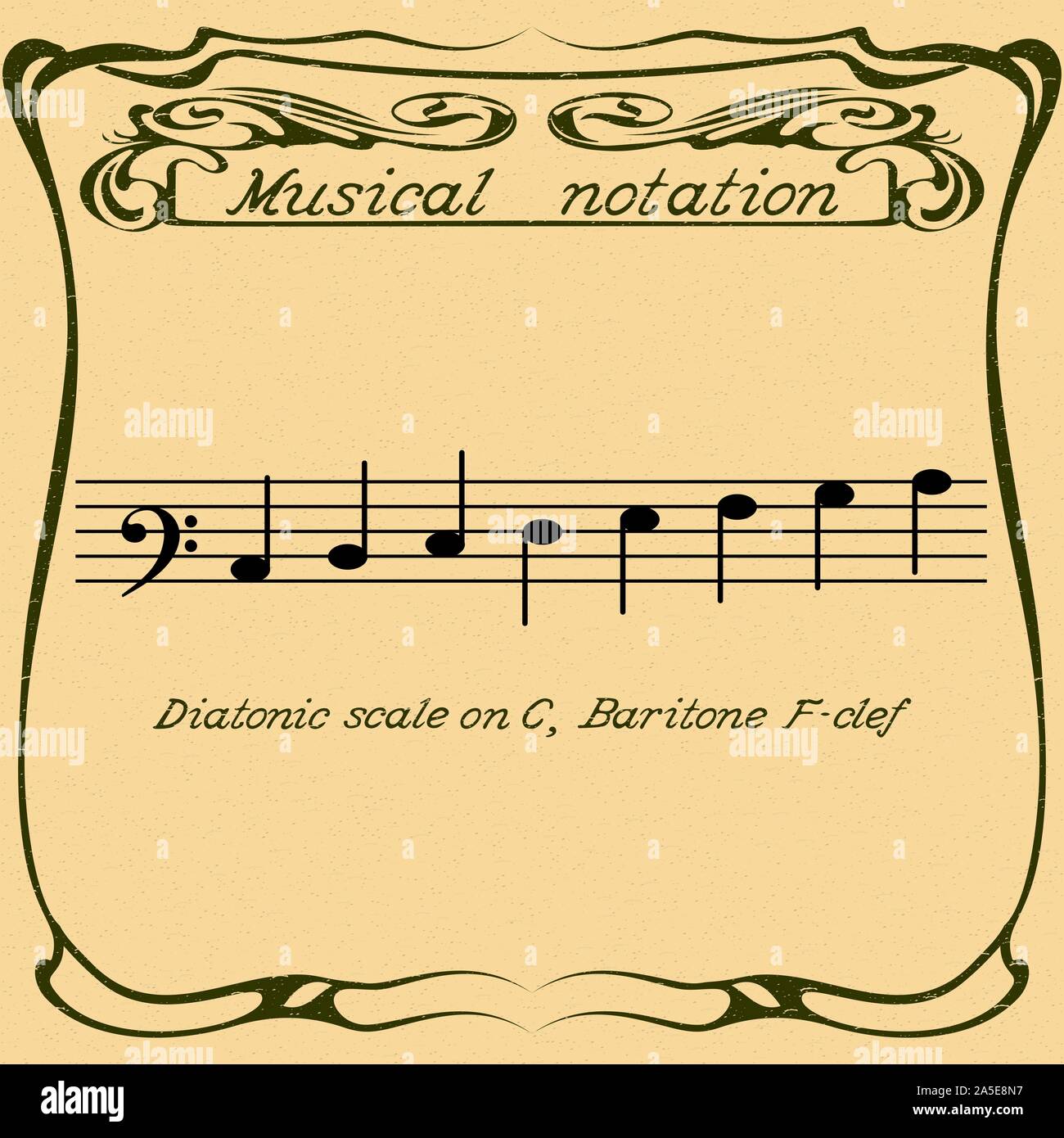 Baritone clef Stock Vector Images - Alamy