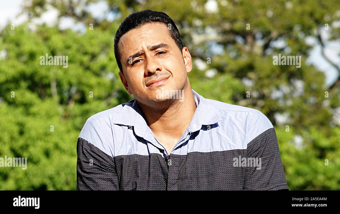 Serious Adult Hispanic Male Stock Photo - Alamy