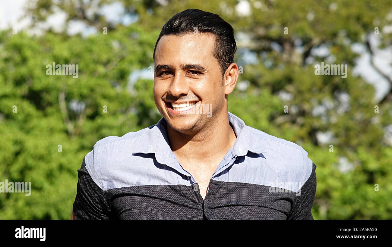 Latino male smiling older hi-res stock photography and images - Alamy