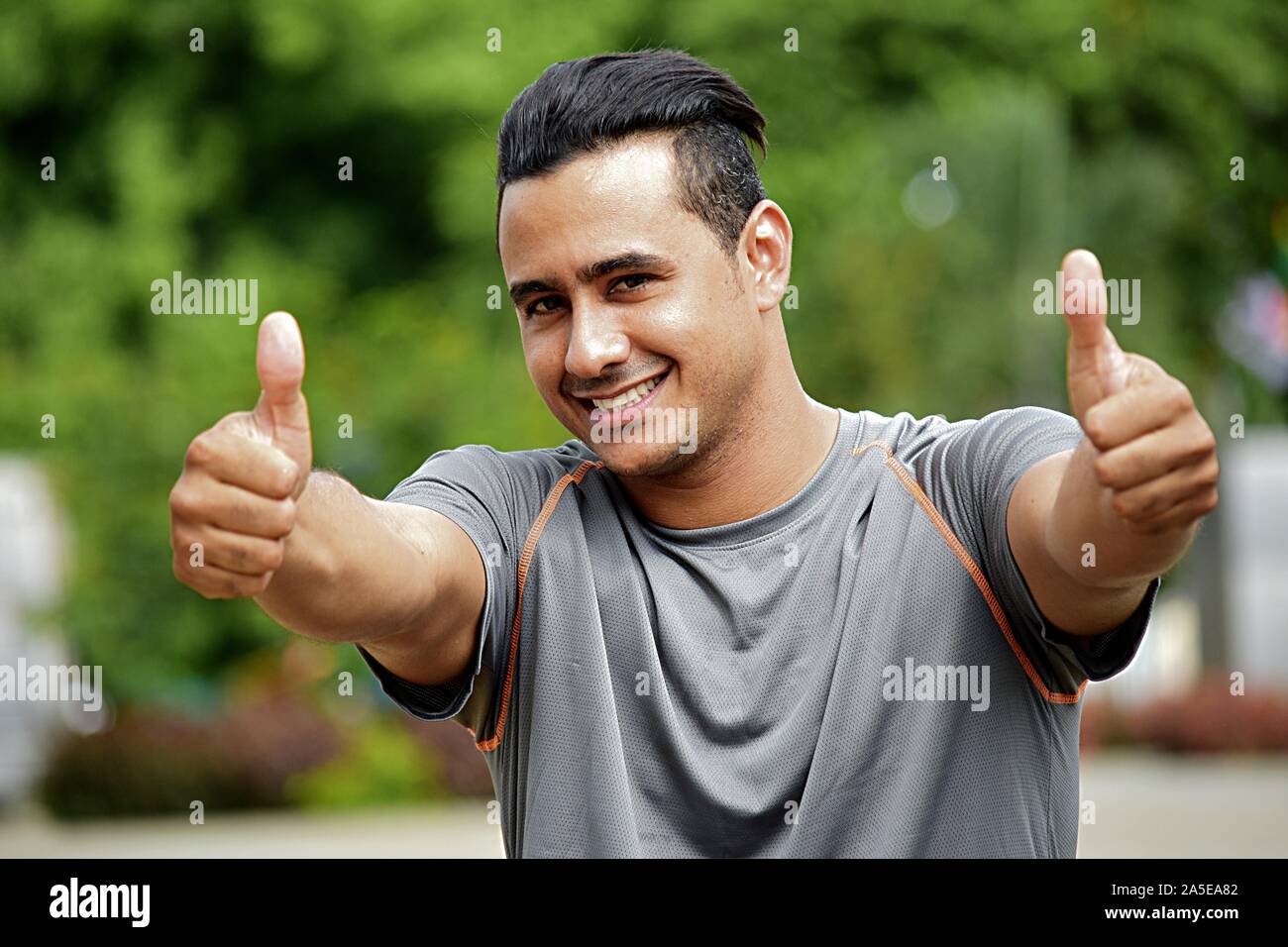 Successful Male Athlete Stock Photo - Alamy