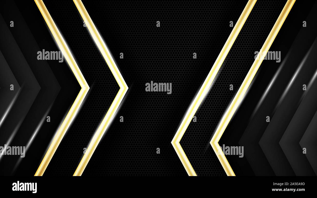 Dark abstract background vector with gold and luster. Vector ...