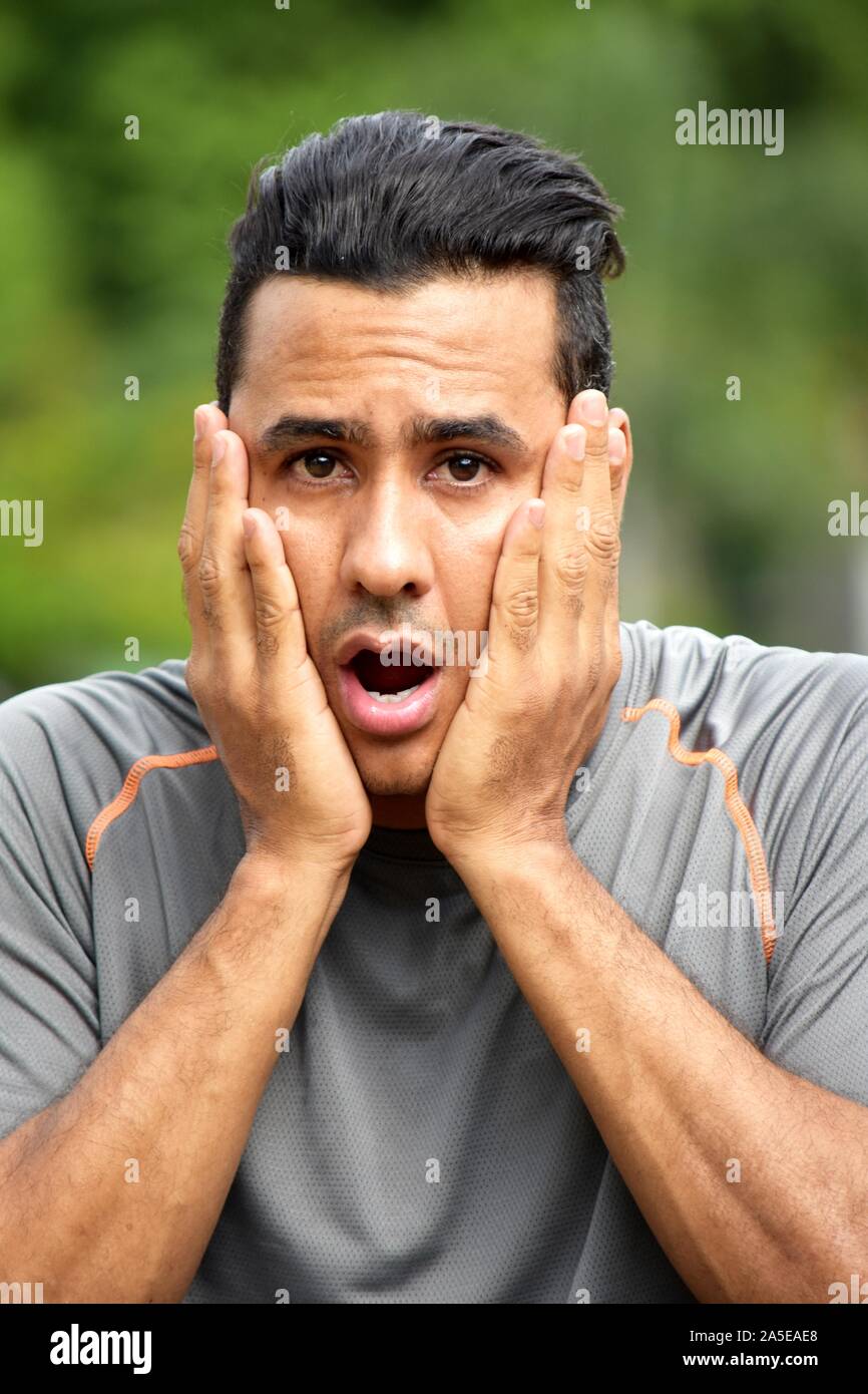 Startled Athlete Person Stock Photo - Alamy