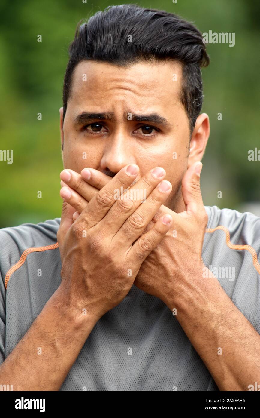 Silent Adult Male Athlete Stock Photo - Alamy