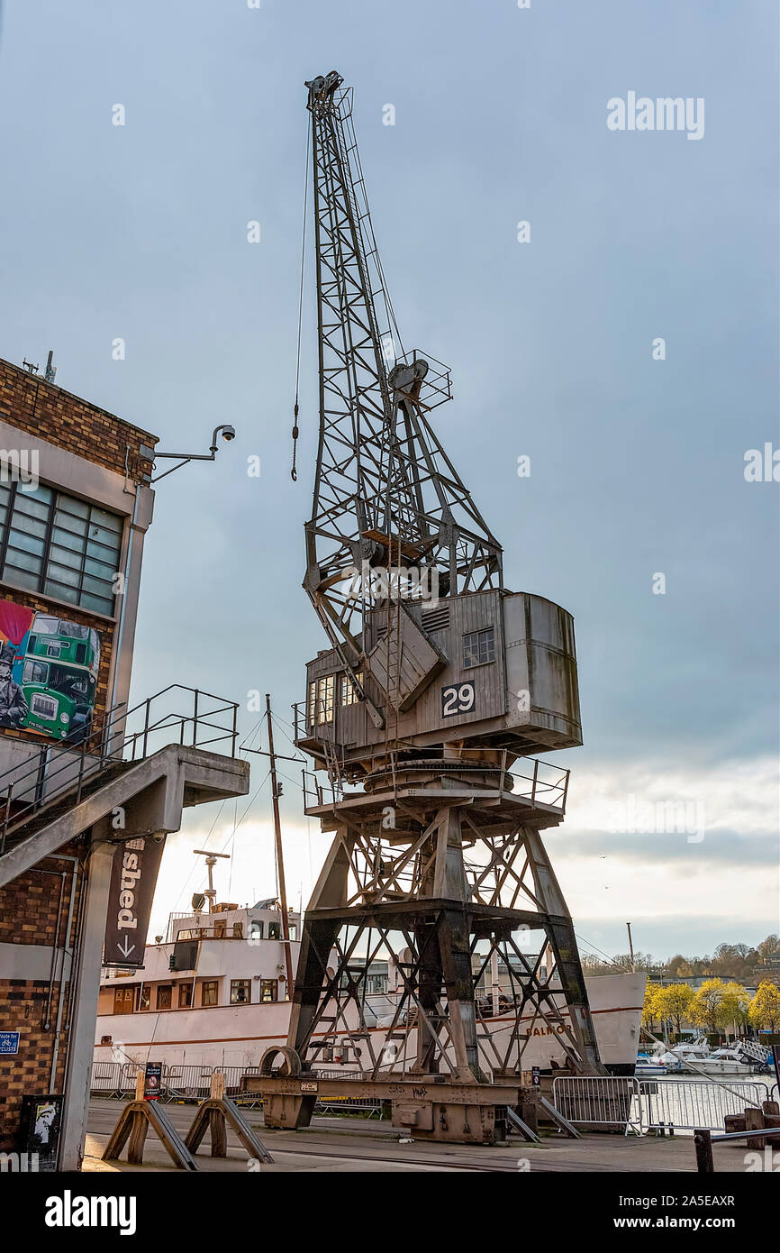 UK, Bristol, April 2019 - Restored Dock Cranes Stock Photo - Alamy