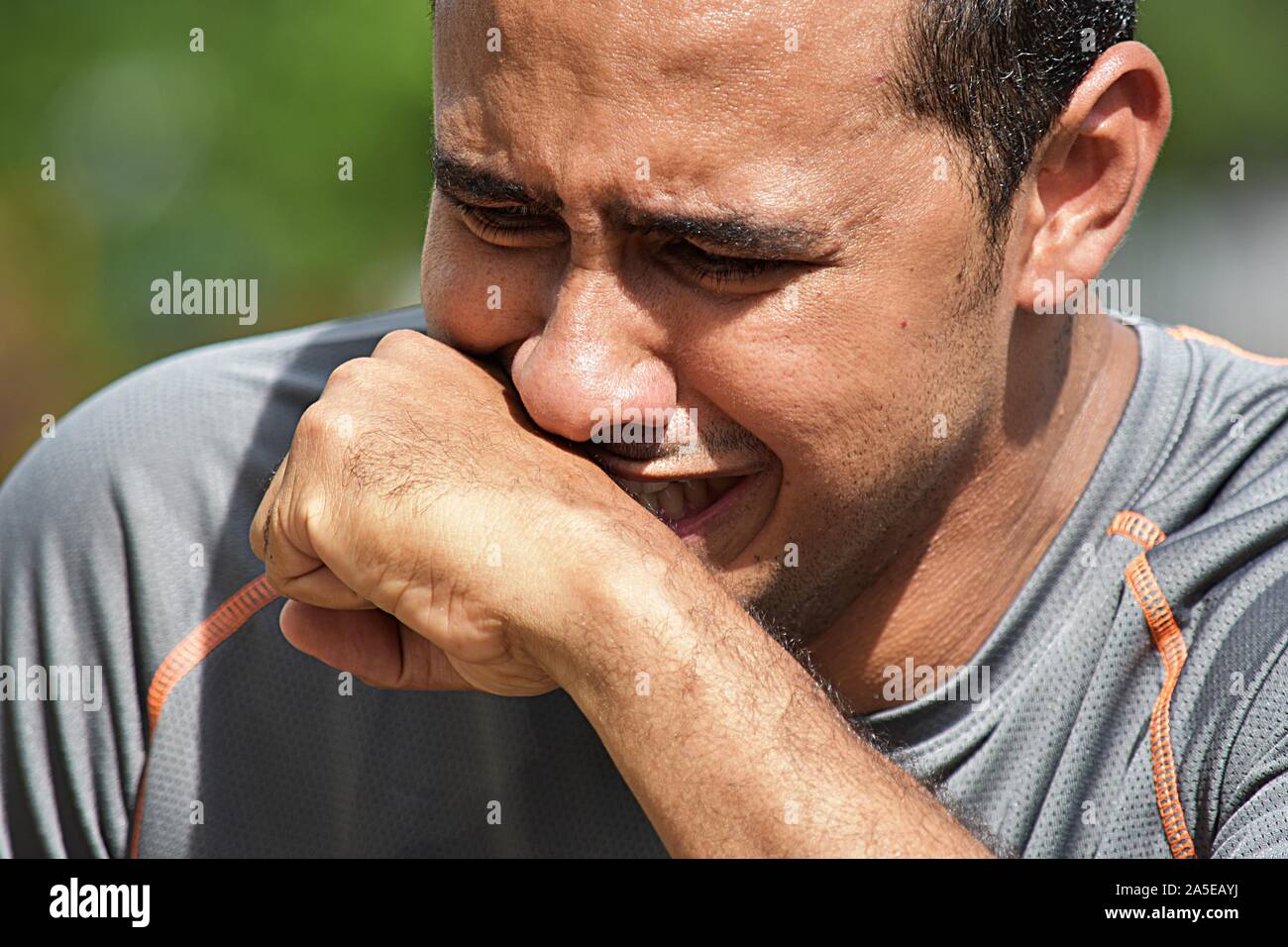 Crying Adult Male Athlete Stock Photo - Alamy