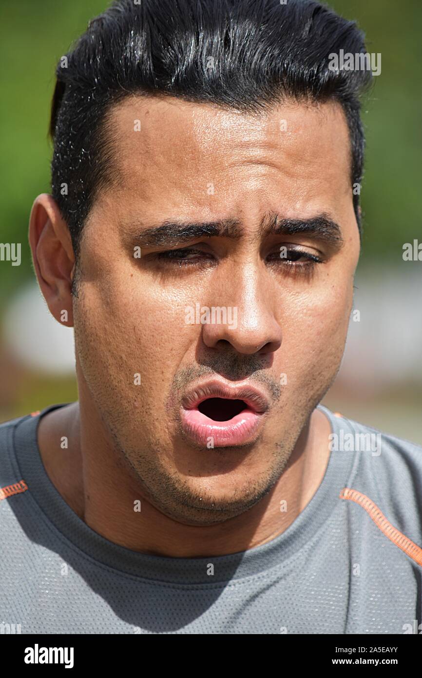 Silly Male Athlete Stock Photo - Alamy