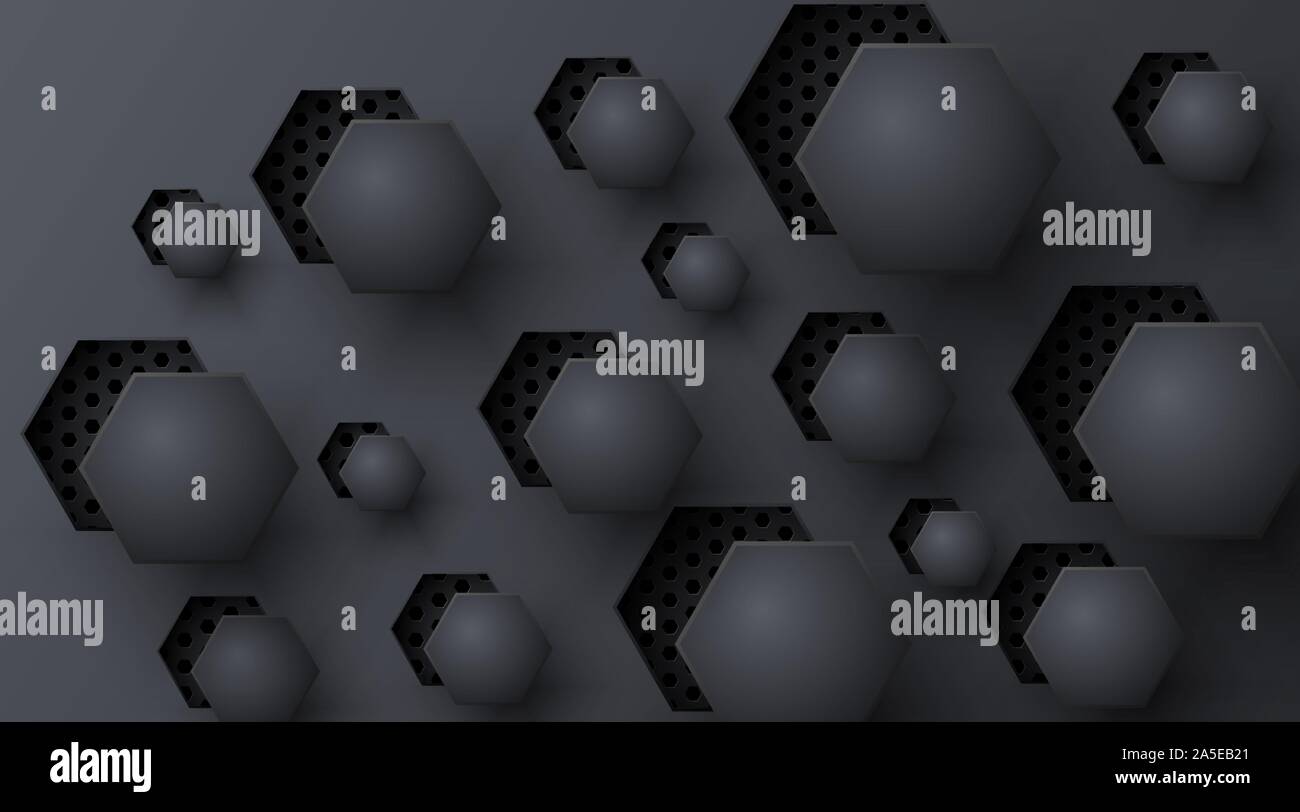 Abstract vector hexagon background with holes. design on eps 10 Stock ...