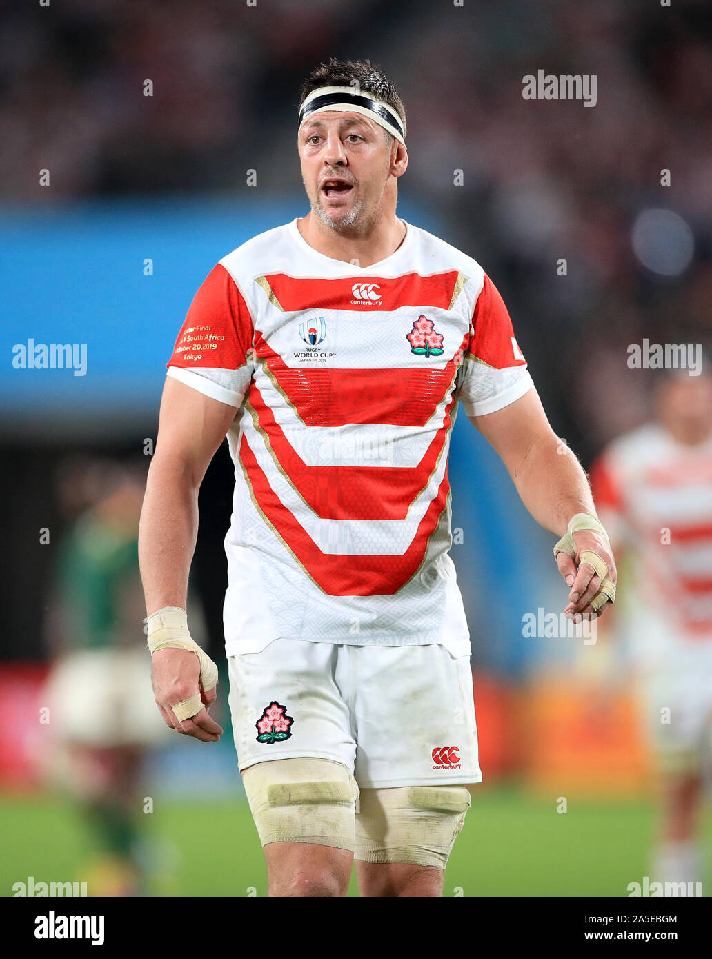 Japan's Luke Thompson during the 2019 Rugby World Cup Quarter Final ...