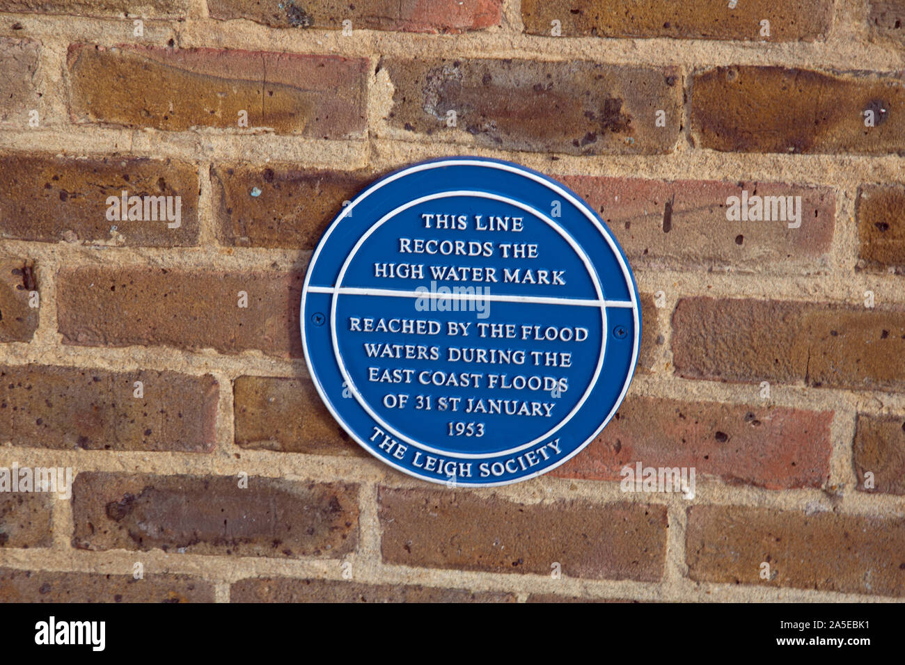 Leigh On Sea, Essex, England, October 2019, A commemorative plaque ...