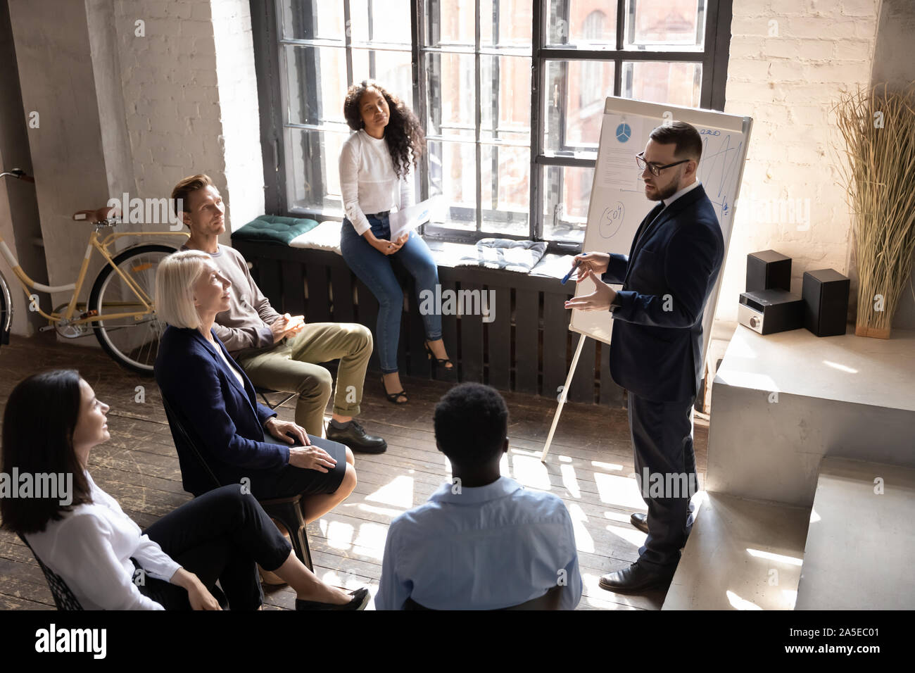 Presenter top view hi-res stock photography and images - Alamy