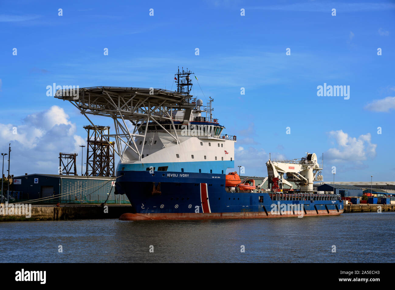 Offshore Wind Farm With Supply Ship High Resolution Stock Photography ...