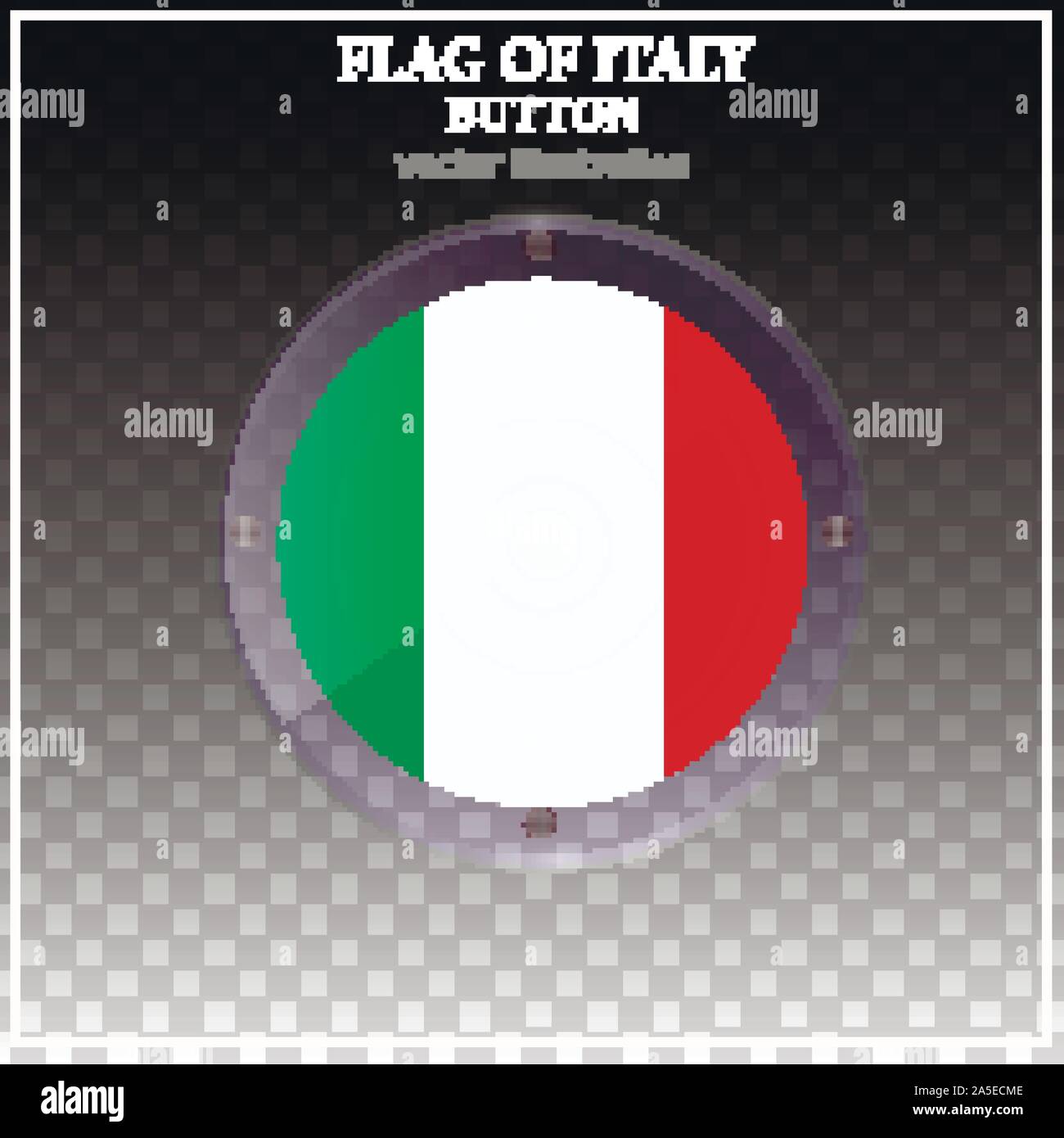 Bright transparent button with italian flag. Happy Italy day button ...