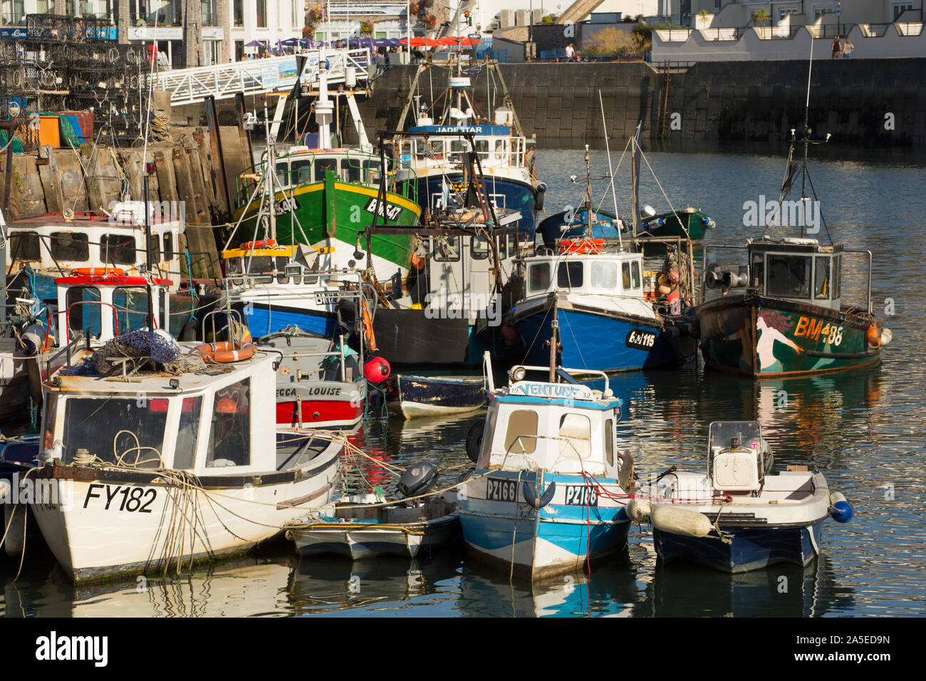 Brixham devon harbour fishing boats boats hi-res stock photography and ...