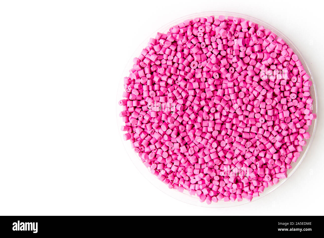 The plastic granules. Dye for polypropylene, polystyrene granules into ...