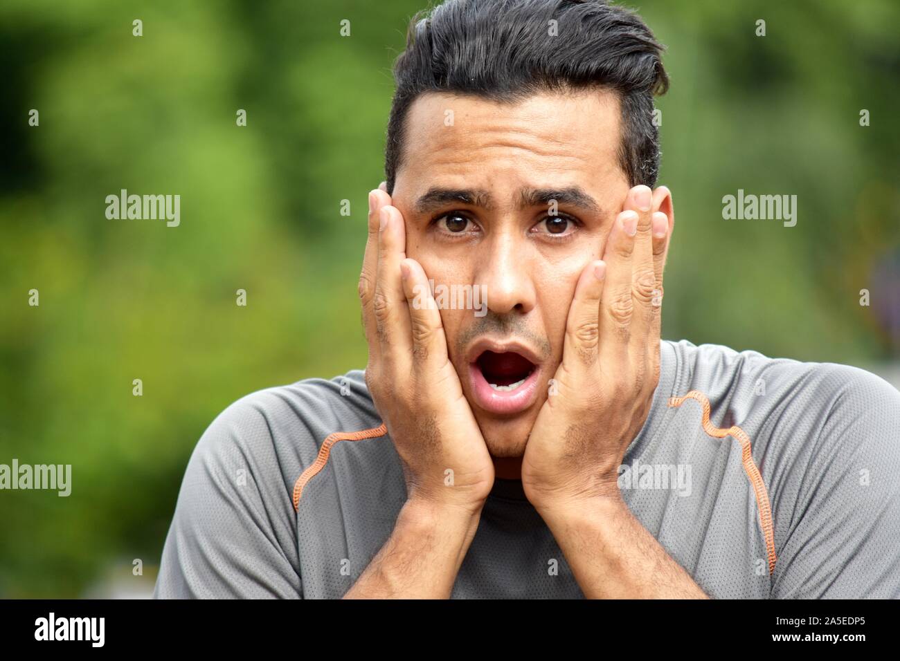 Shocked Athlete Person Stock Photo - Alamy