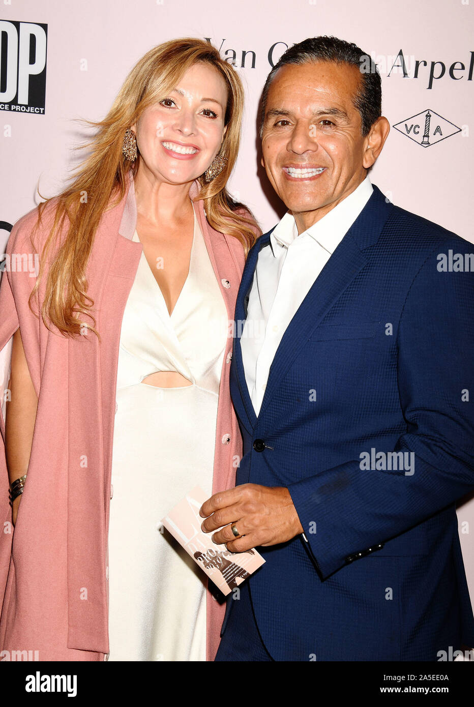LOS ANGELES, CA - OCTOBER 19: Patricia Govea and Antonio Villaraigosa ...