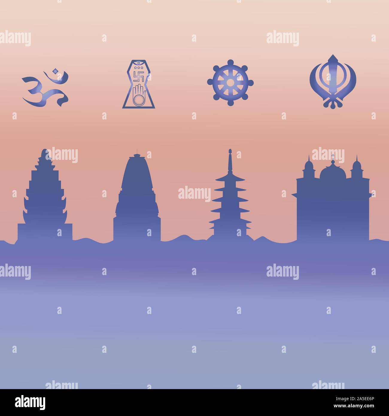 Pagoda Temple Hindu Buddhism Stock Vector Images - Alamy