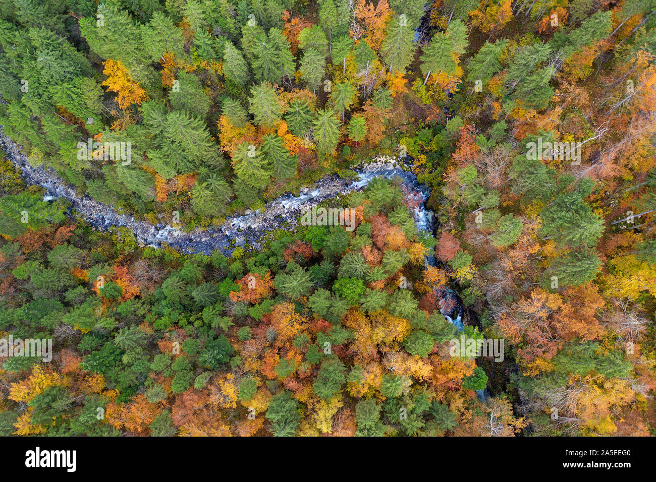 Overhead top down view river hi-res stock photography and images - Alamy