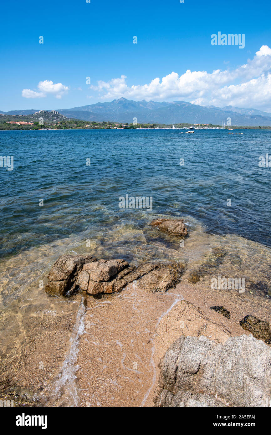 Wild coast of Figari during summer with nobody and blue sky, Figari ...