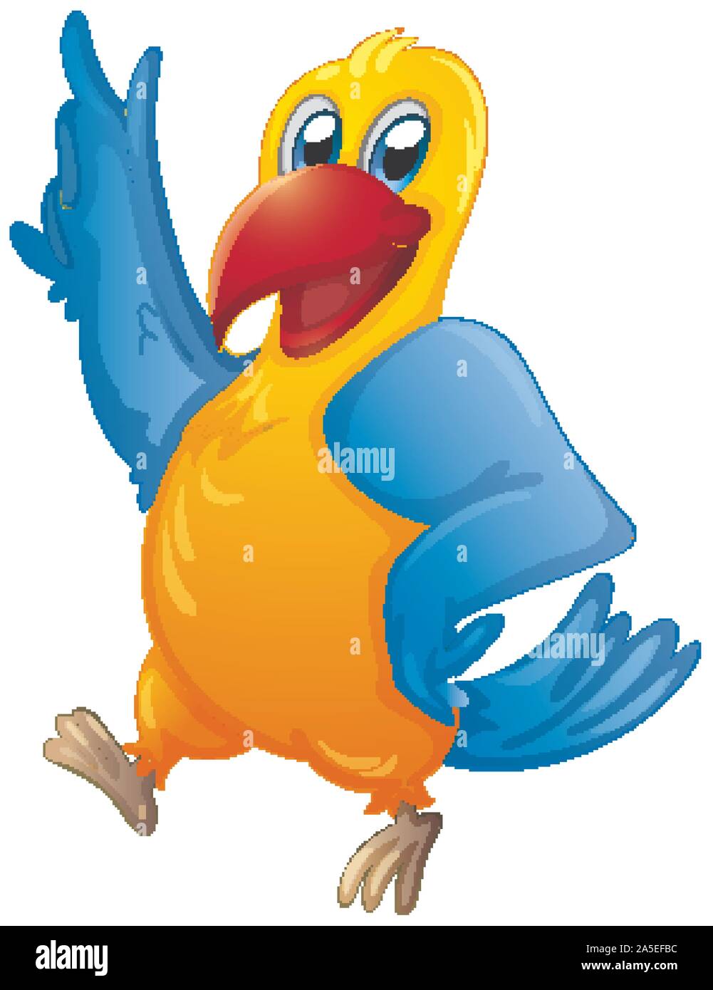 Cute Parrot On White Background Illustration Stock Vector Image And Art Alamy