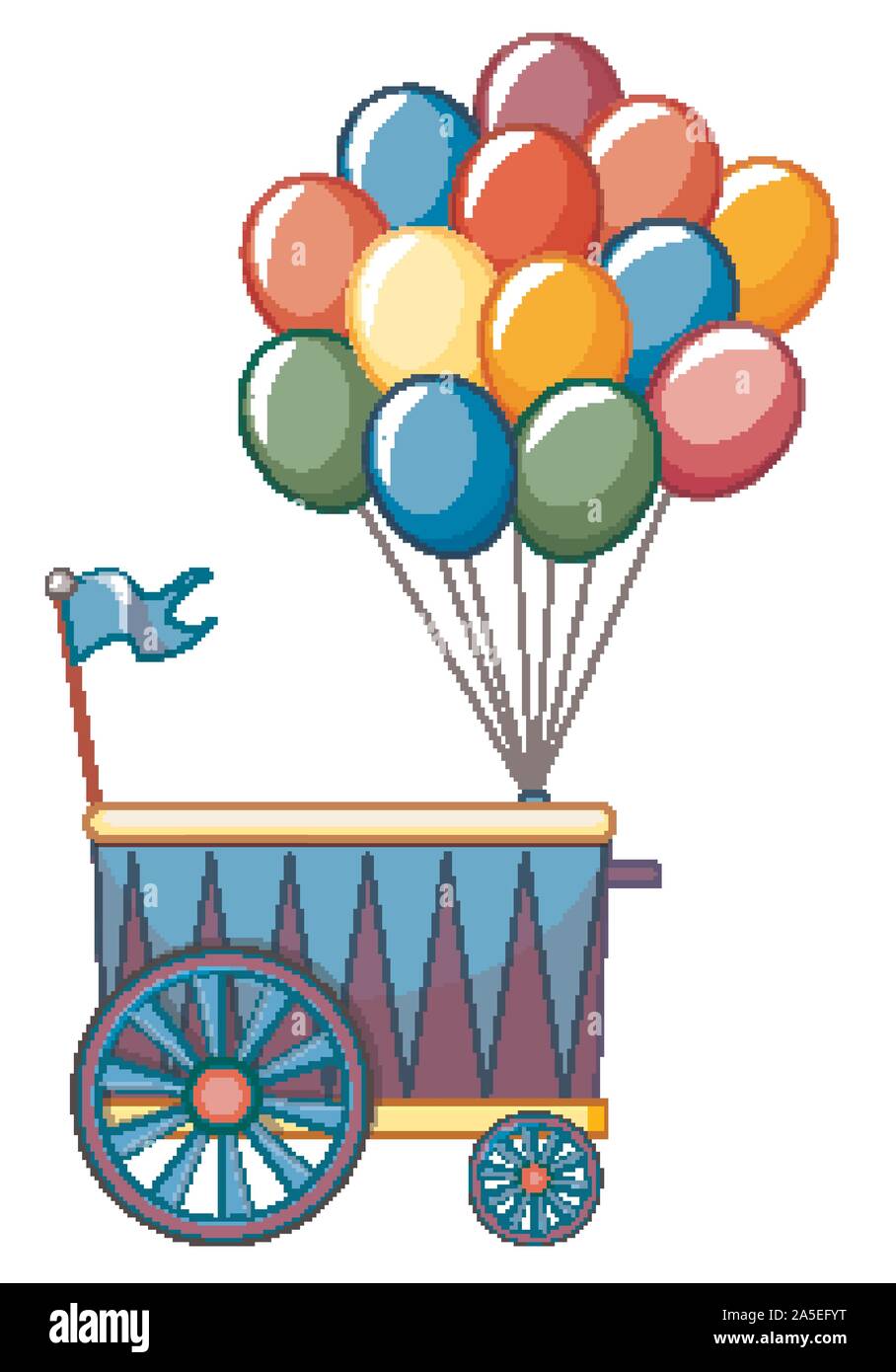Vendor design at funfair colorful balloons illustration Stock Vector ...